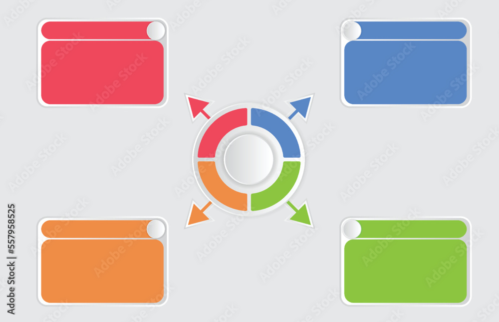Infographic template of mind mapping folder modern diagram topic ...