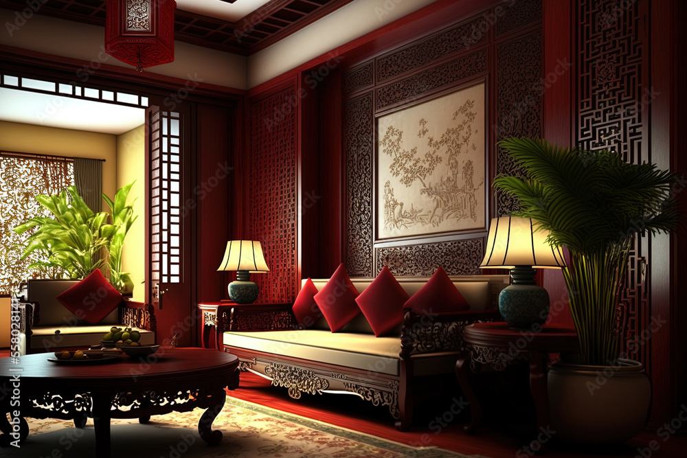 Chinese Room Interior Hotel Design