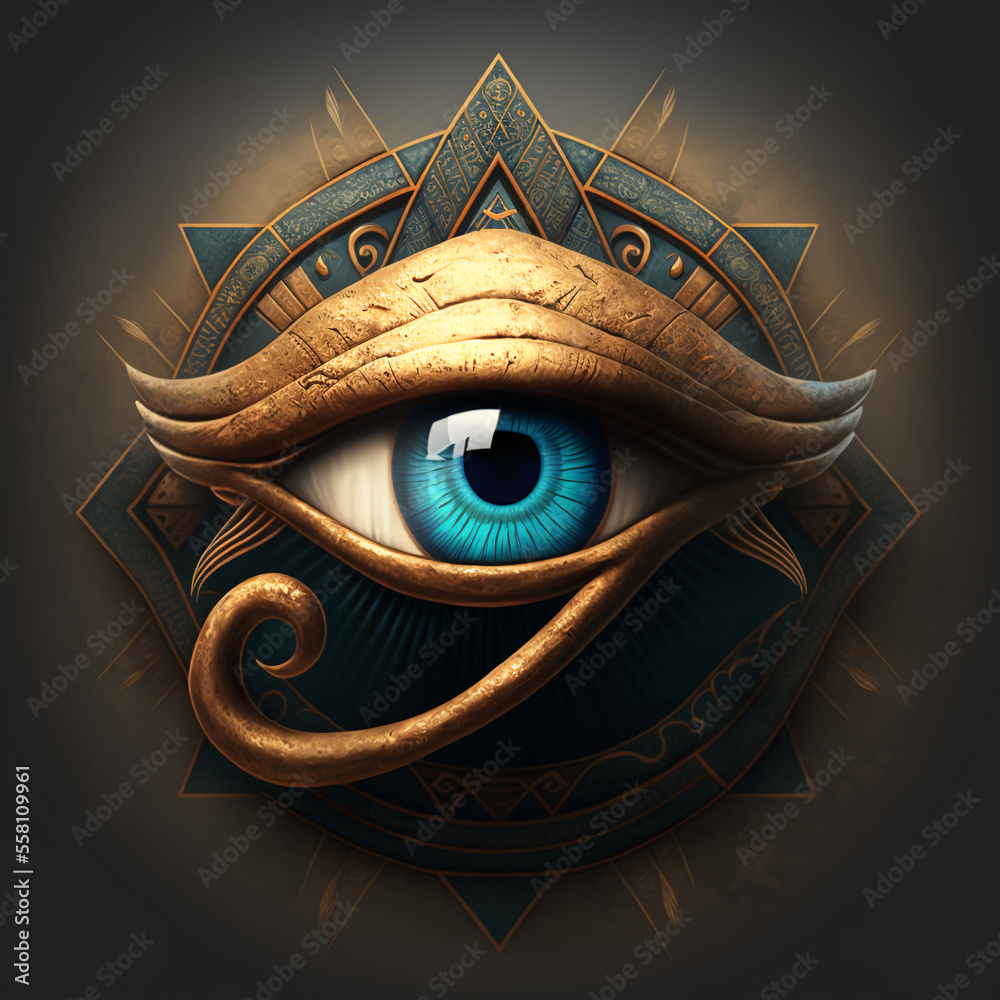 Eye of Horus, ancient Egyptian symbol of magic, healer, protector and ...