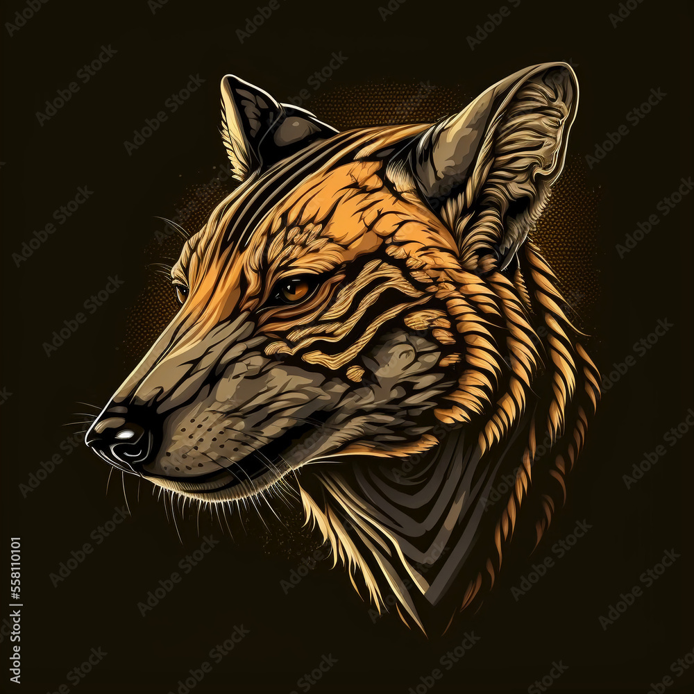 Tasmanian tiger vector for logo, designs and other. An Australian ...