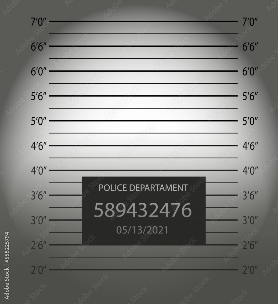 Police mugshot.Police lineup or mugshot background. Stock Vector ...