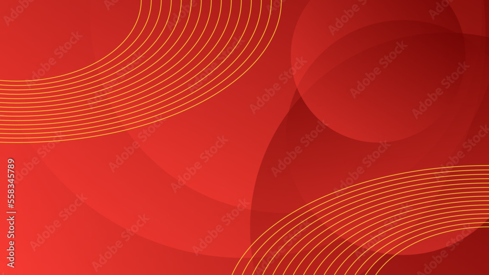 Abstract red geometric shapes vector technology background, for design ...