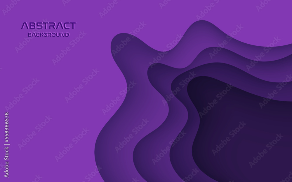 Multi layers purple color texture 3D papercut layers in gradient vector ...