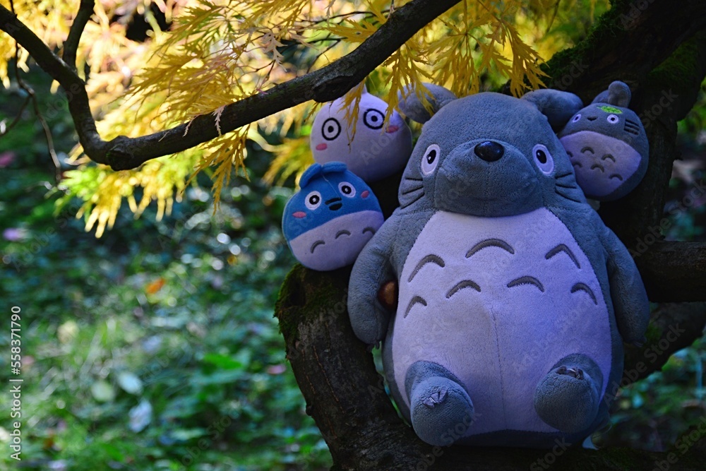 Large plush Totoro creature from cult anime movie My Neighbor Totoro by ...