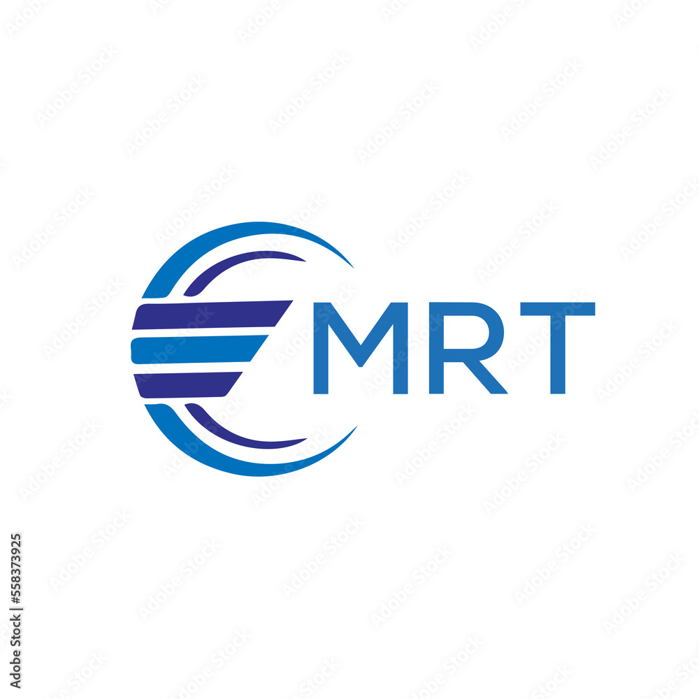 MRT letter logo. MRT blue image on white background. MRT vector logo ...