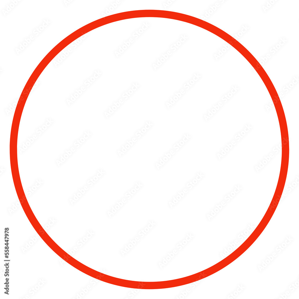 Red circle shape transparent png Stock Illustration | Adobe Stock