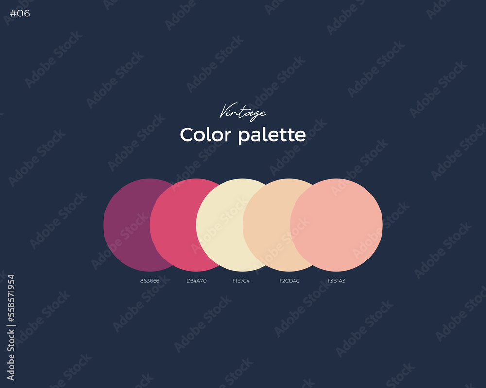 Vintage Color Chart. Print Test Page. Color Numbers or Names. RGB, HEX ...