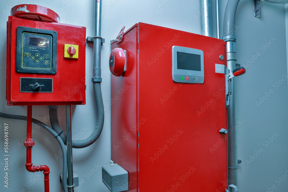 Fire alarm control panel for fire suppression system. Industrial fire ...