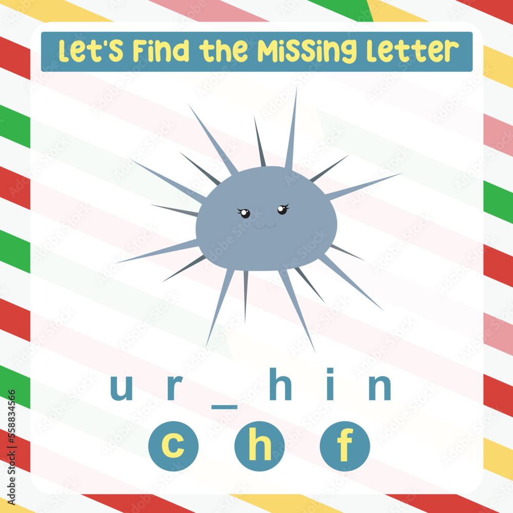 Missing letter worksheet. Complete the letters for animal names in ...