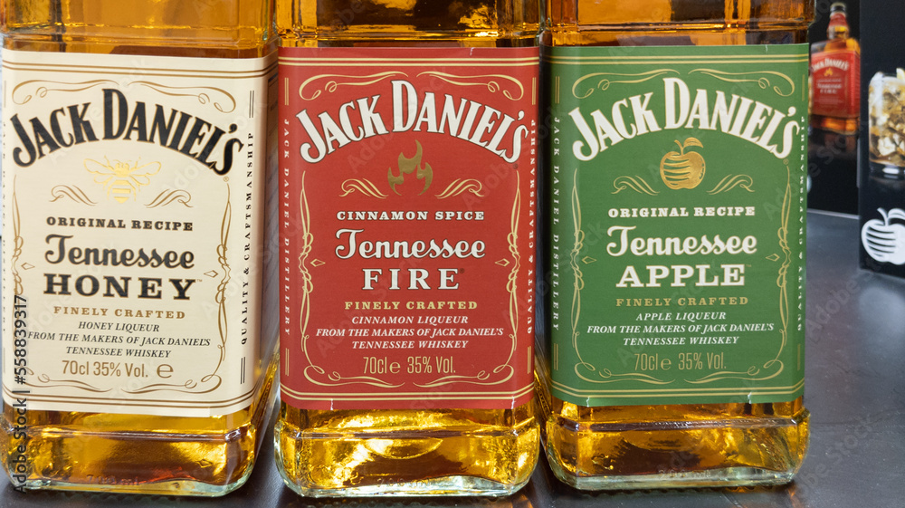 jack daniel's whiskey tenessee honey fire apple logo sign and brand ...