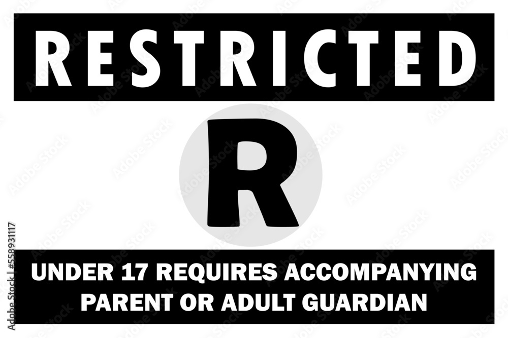 Rated R Symbol Vector