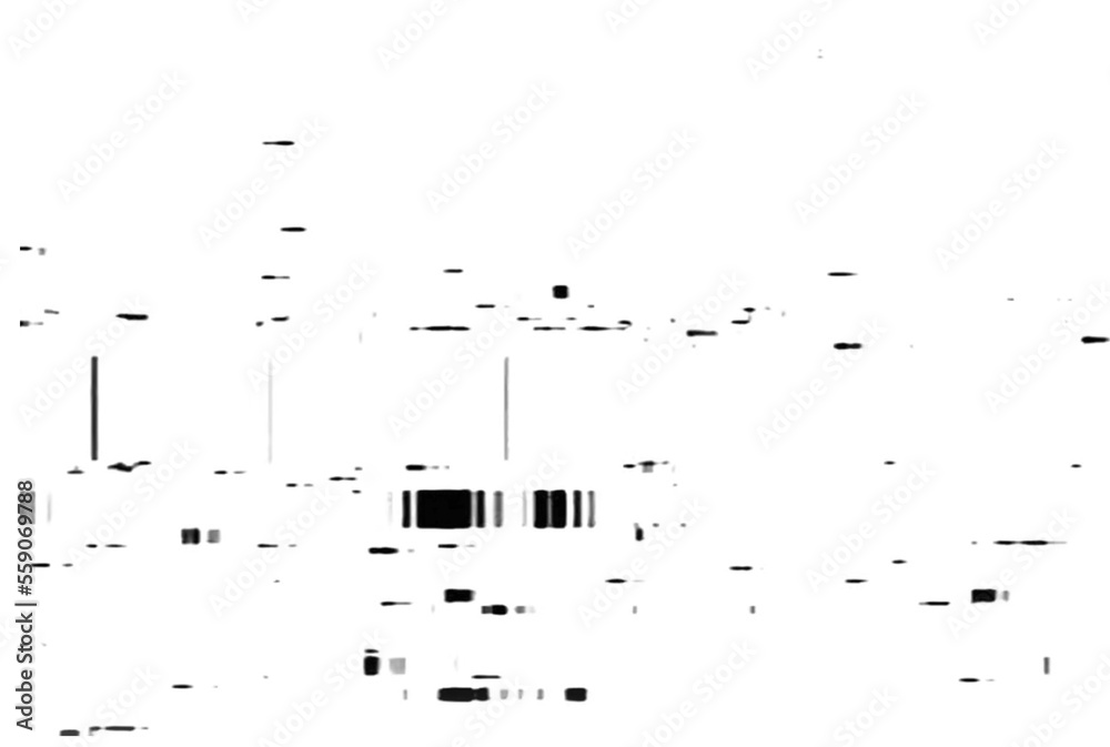 Horizontal distortion of broken video image on transparent background ...