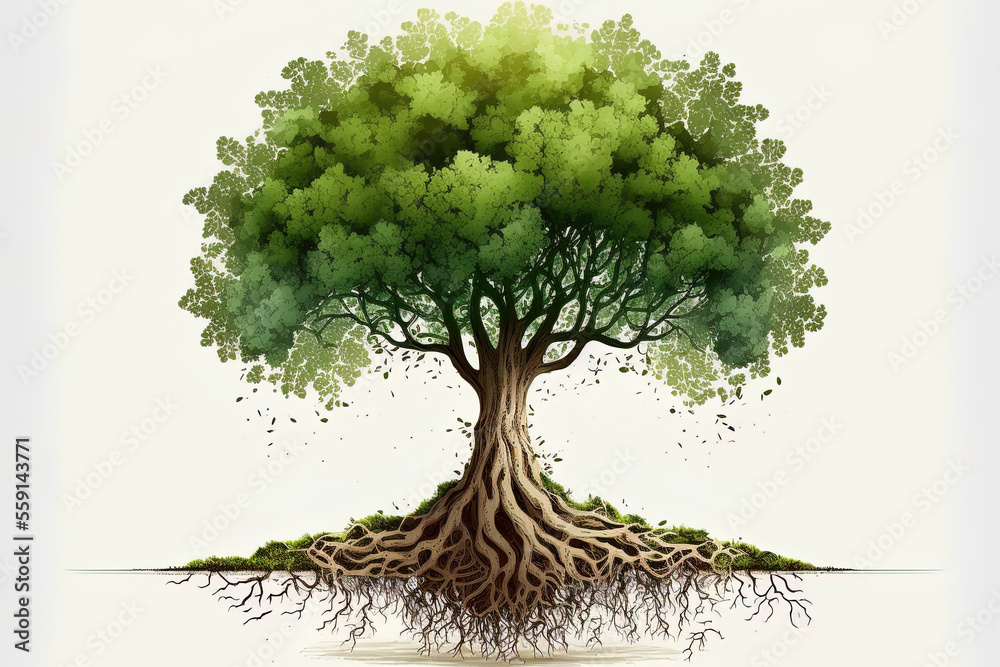 The big tree of life, which connects the terrestrial and heavenly ...