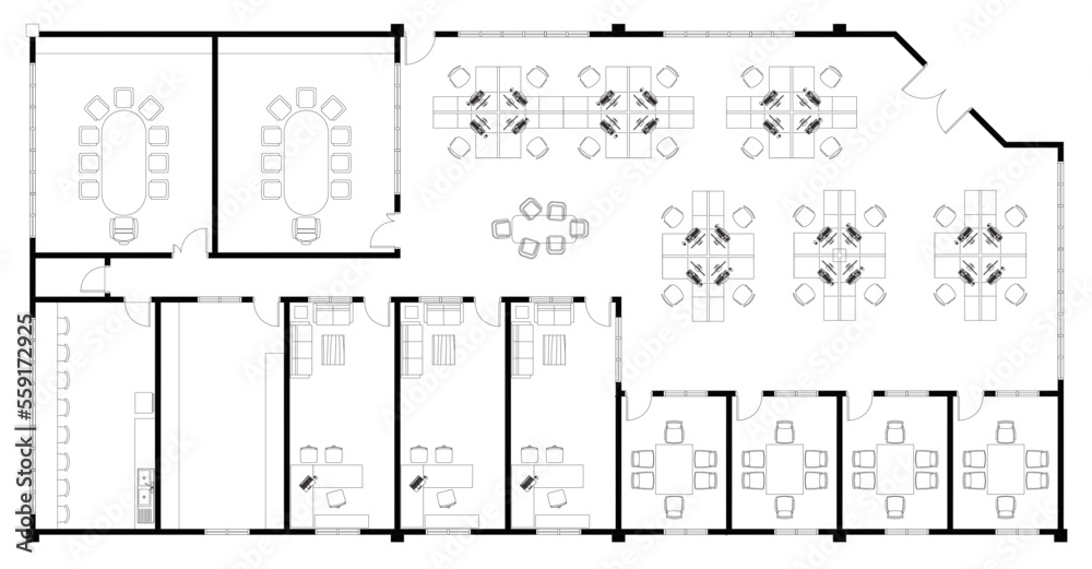 Office Chair Cad Block 2d Office Plan Layout Drawing Complete With The