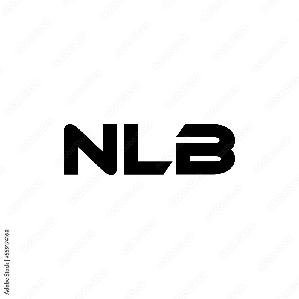 NLB letter logo design with white background in illustrator, vector ...