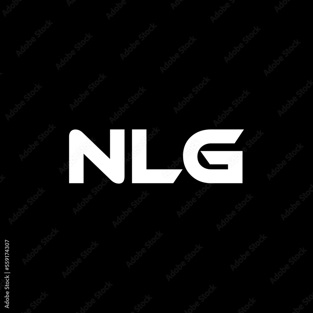 Stock-Vektorgrafik „NLG letter logo design with black background in ...