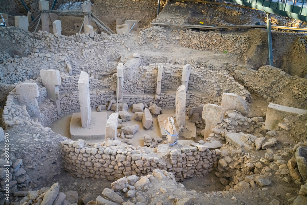 Foto de Stock Different views of the oldest temple of human history ...
