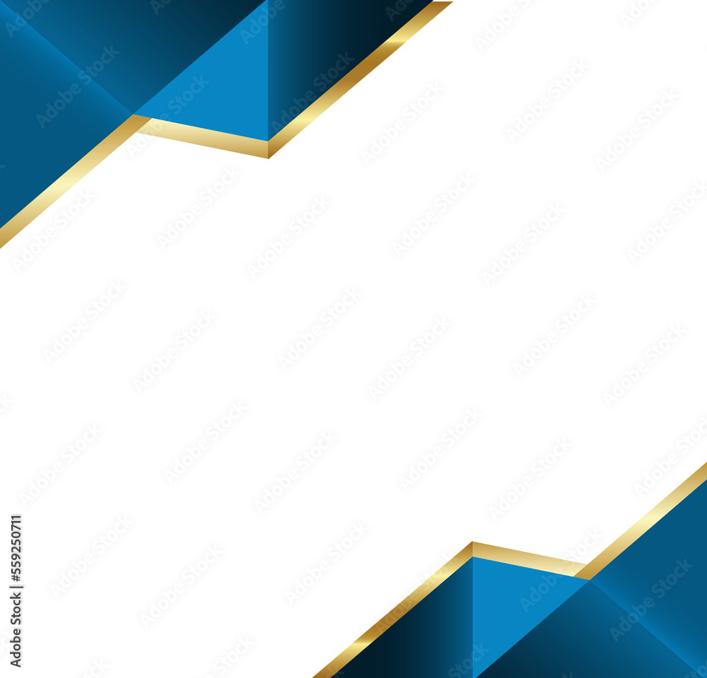 3D Professional Abstract Blue And Gold Triangular Cluster Of Shapes ...