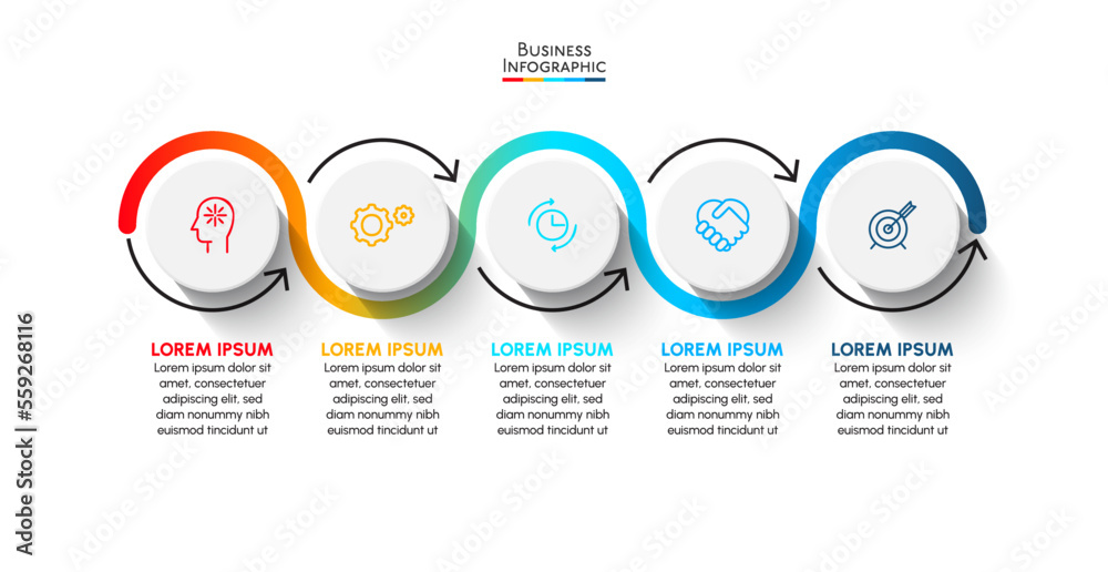 Vetor Business data visualization. timeline infographic icons designed ...