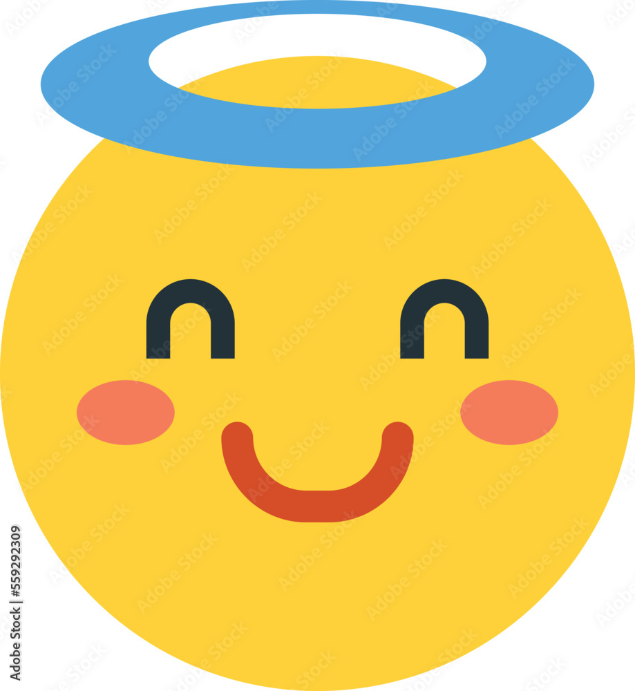 smiley face emoji illustration in minimal style Stock Vector | Adobe Stock