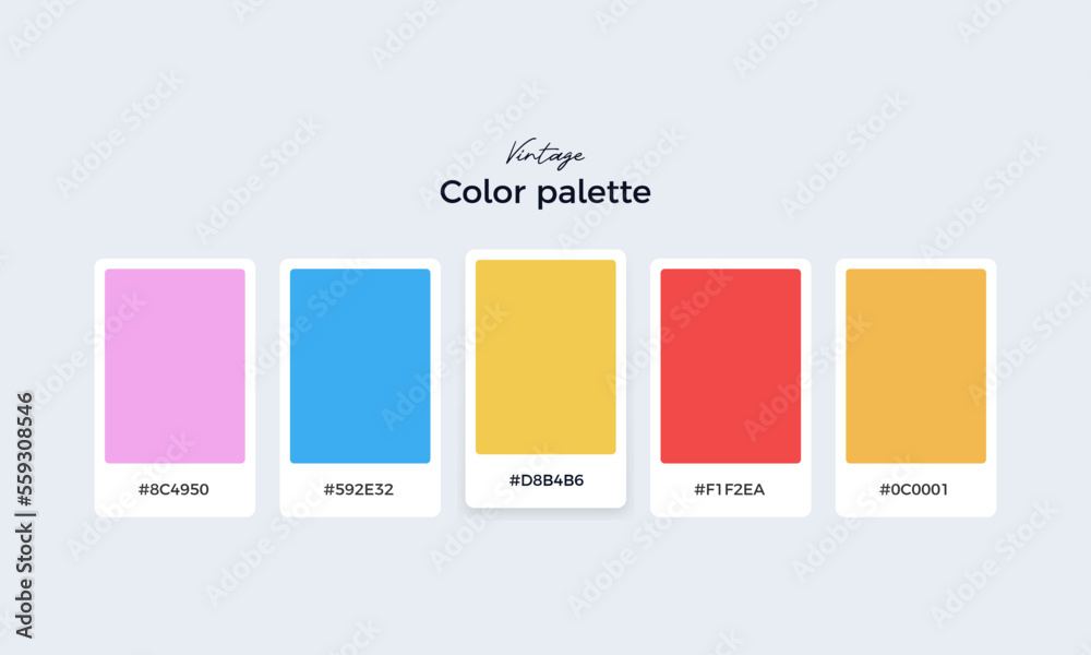 Vector de Stock Vintage Color Chart. Print Test Page. Color Numbers or ...