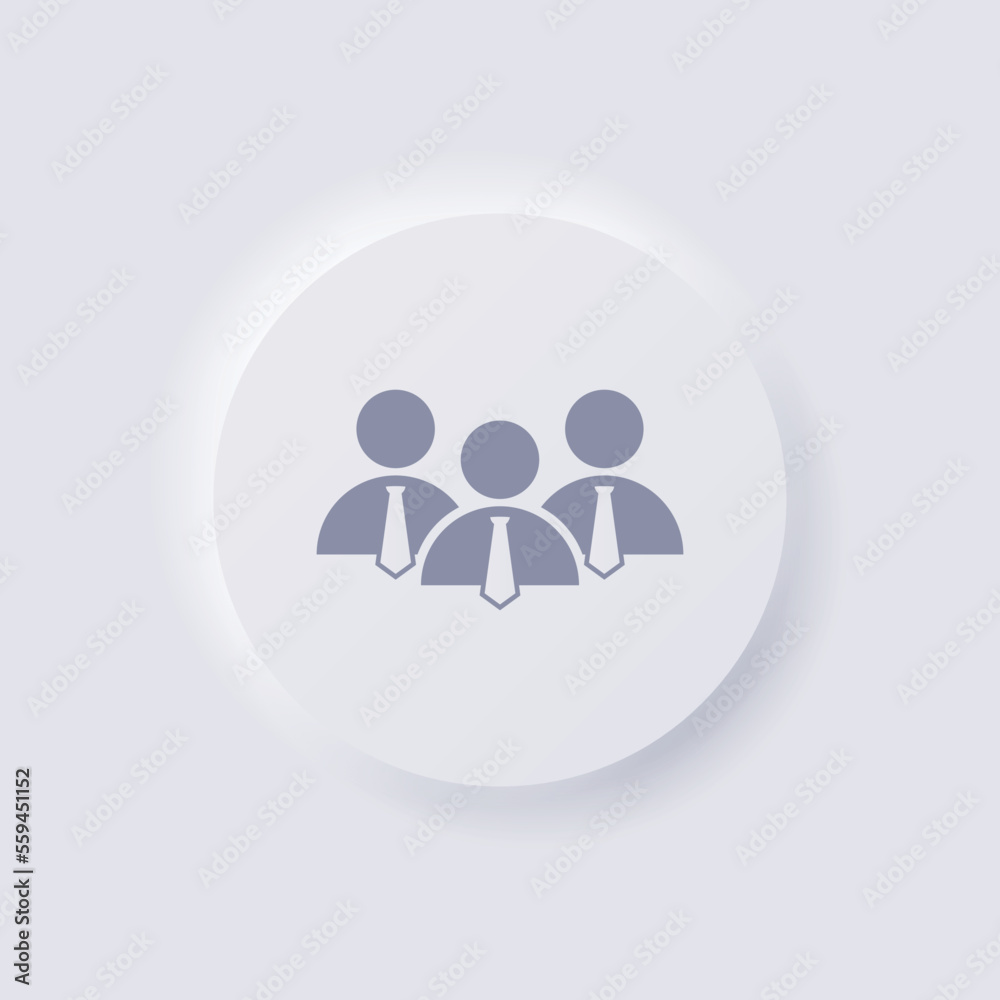 Group of people Icon, White Neumorphism soft UI Design for Web design ...
