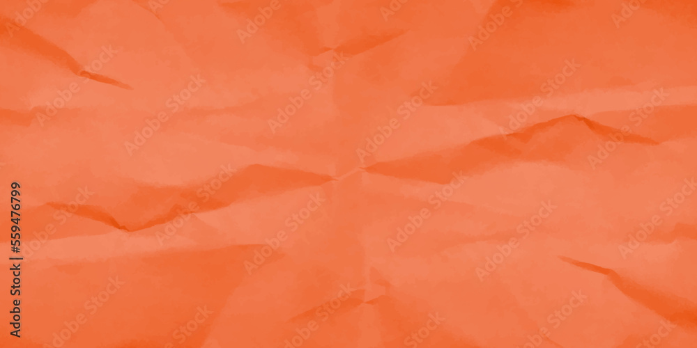 Orange creased crumpled paper texture can be use as background.Ragged ...
