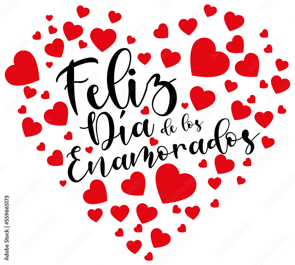 Feliz día de los enamorados, para el 14 de febrero, mes del amor ...