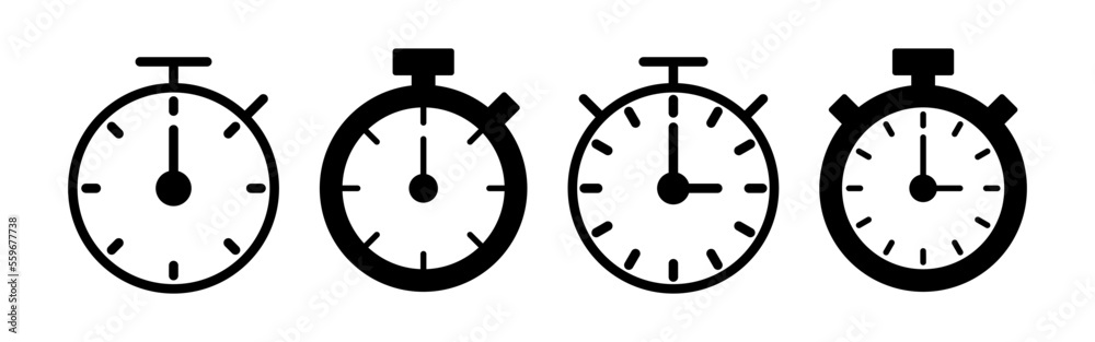 Stopwatch Icon Vector For Web And Mobile App Timer Sign And Symbol