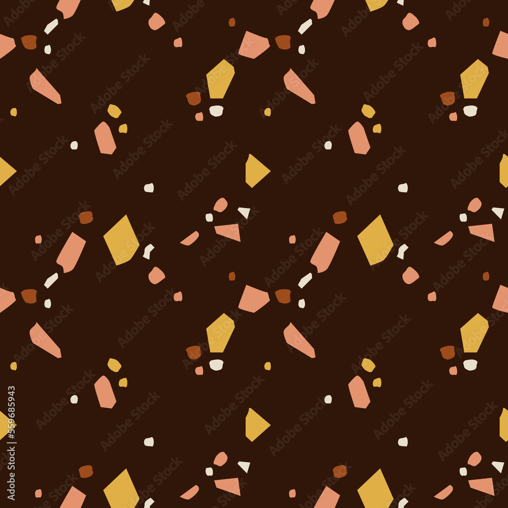 Terrazzo vector seamless pattern. The repeating texture of a classic ...