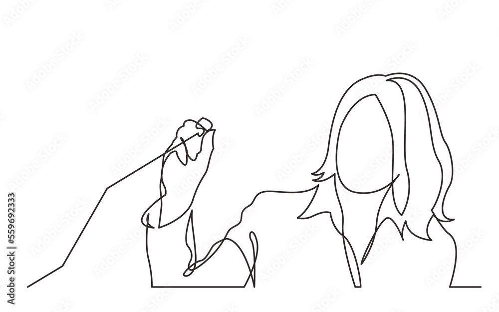 continuous line drawing business coach drawing increasing graph PNG ...