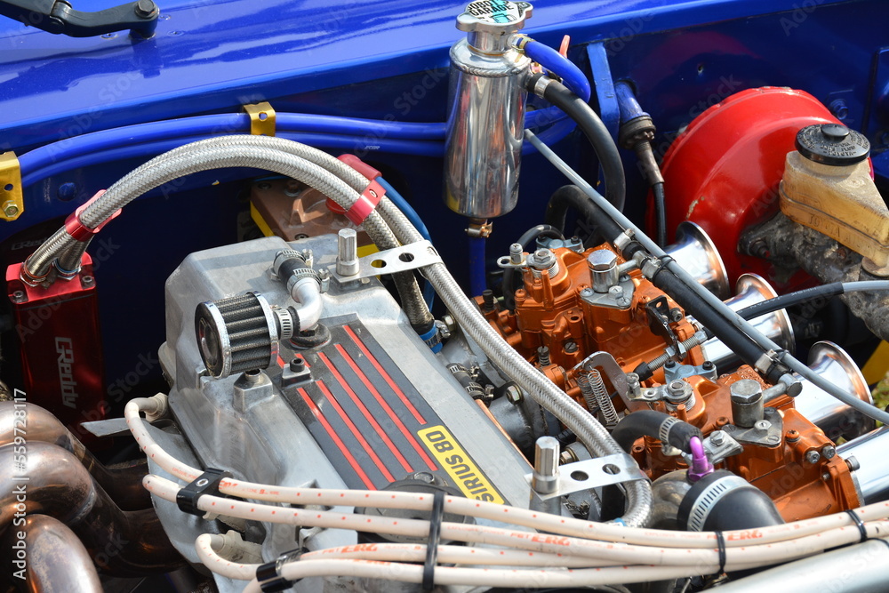 Owner type jeep engine at G fest car show in Quezon City, Philippines ...