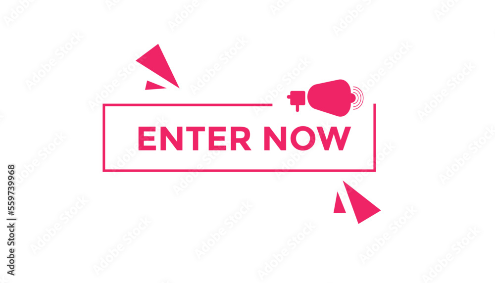 Enter now button web banner templates. Vector Illustration Stock Vector ...