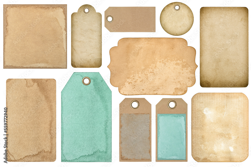 PNG Used paper label tag sticker isolated on transparent background ...