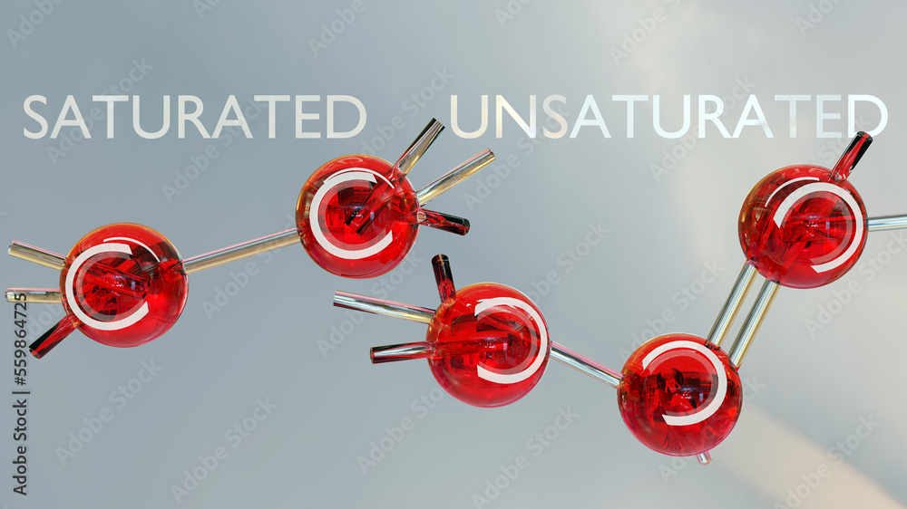 saturated and unsaturated fatty acids, triglyceride, triacylglycerol ...