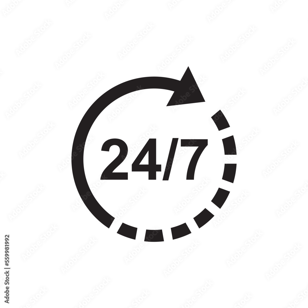 24/7 icon , delivery icon vector Stock Vector | Adobe Stock