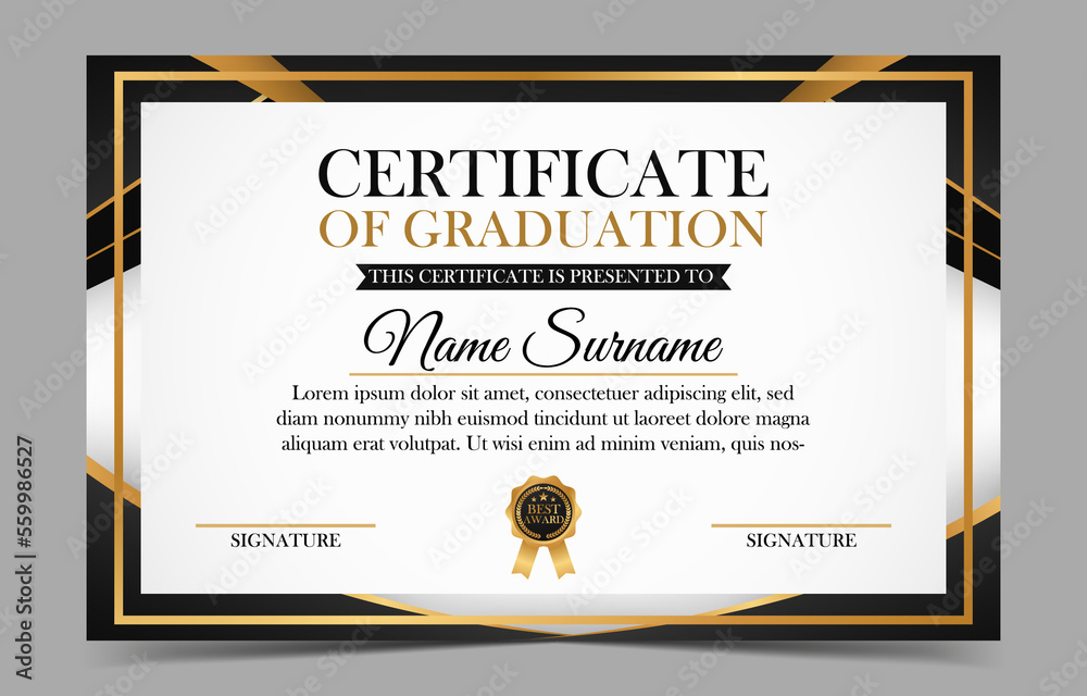 Graduation Certificate Stock Illustration | Adobe Stock