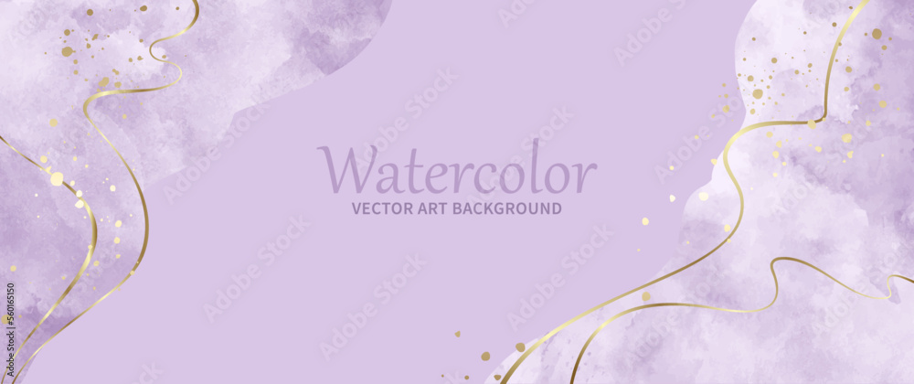 Abstract light purple watercolor vector art background for cards, flyer ...