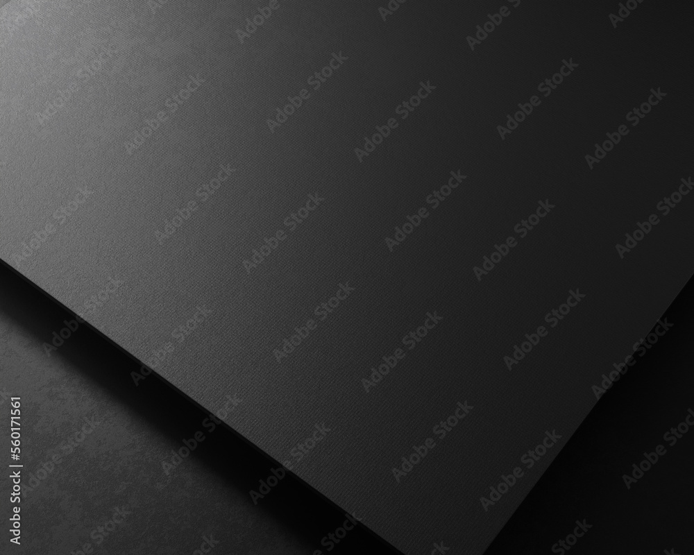 Logo mockup on black paper angle view Stock Illustration | Adobe Stock