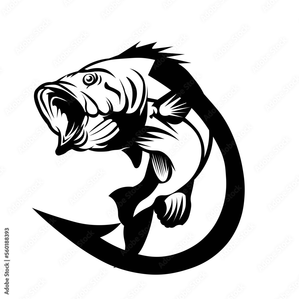 Vetor Fisherman catching fish SVG, fishing svg, fish hook svg png, Bass ...