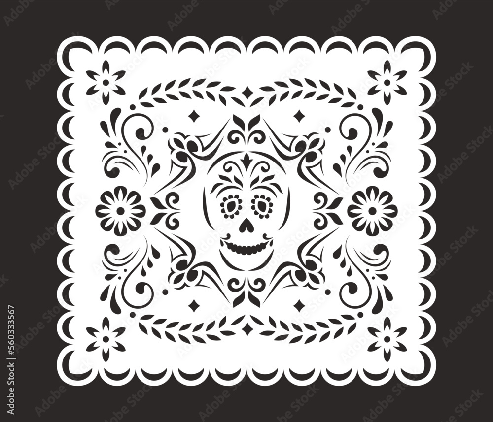 Mexican banner for Day of the Dead, Dia de los Muertos. Decorative ...