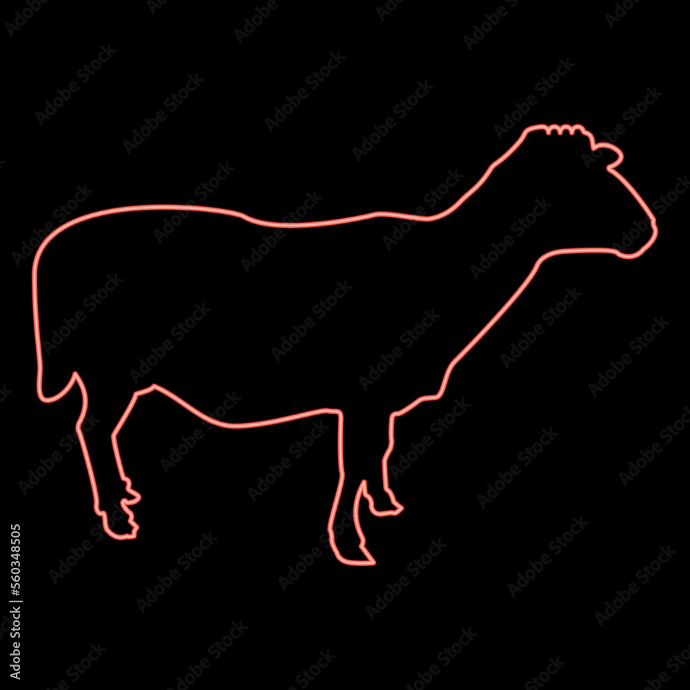 Neon sheep Ewe Domestic livestock Farm animal cloven hoofed Lamb cattle ...