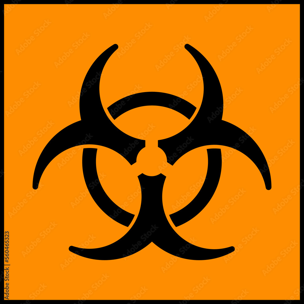Infection Hazard Label Symbol Sign ,Vector Illustration, Isolate On ...
