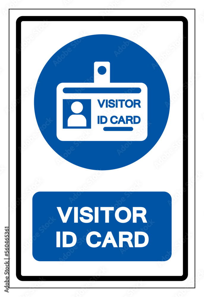 Visitor ID Card Symbol Sign, Vector Illustration, Isolate On White ...