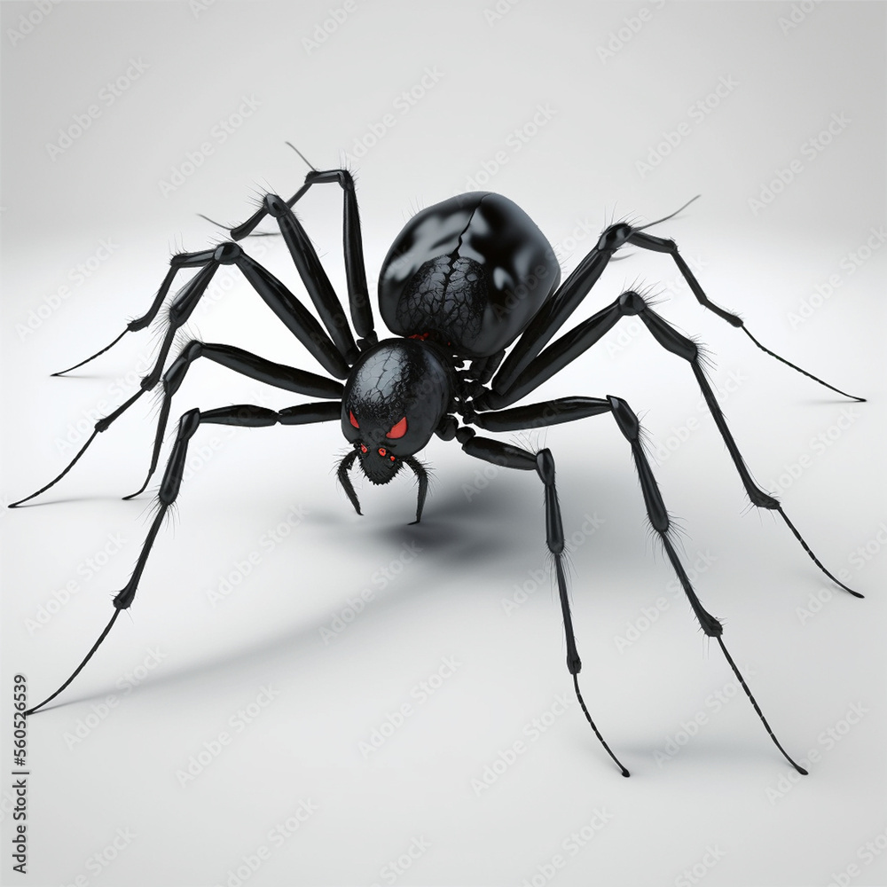 Black Widow Spider full body image with white background ultra ...