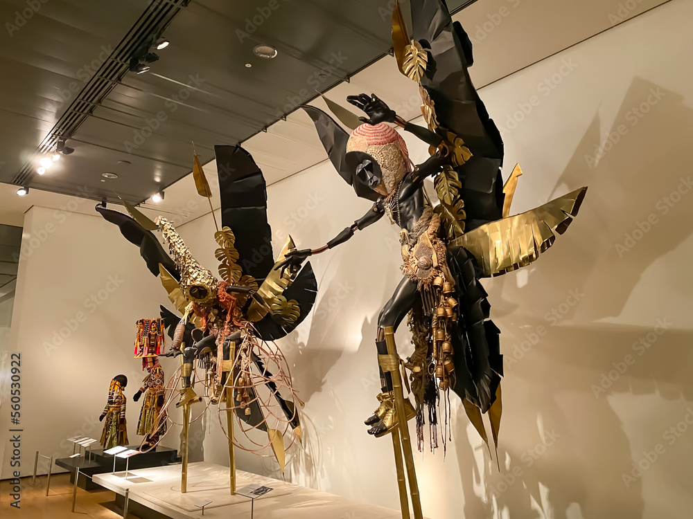 The British Museum. Two Moko Jumbie figures collection were ...