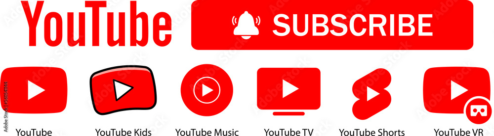 Youtube, youtube kids, YouTube Music, YouTube TV, YouTube VR. Subscribe ...