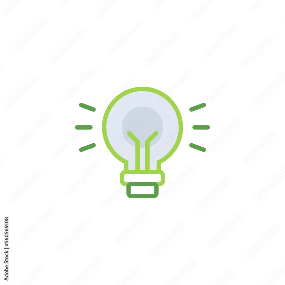 Idea business icon with green duotone style. Corporate, currency ...
