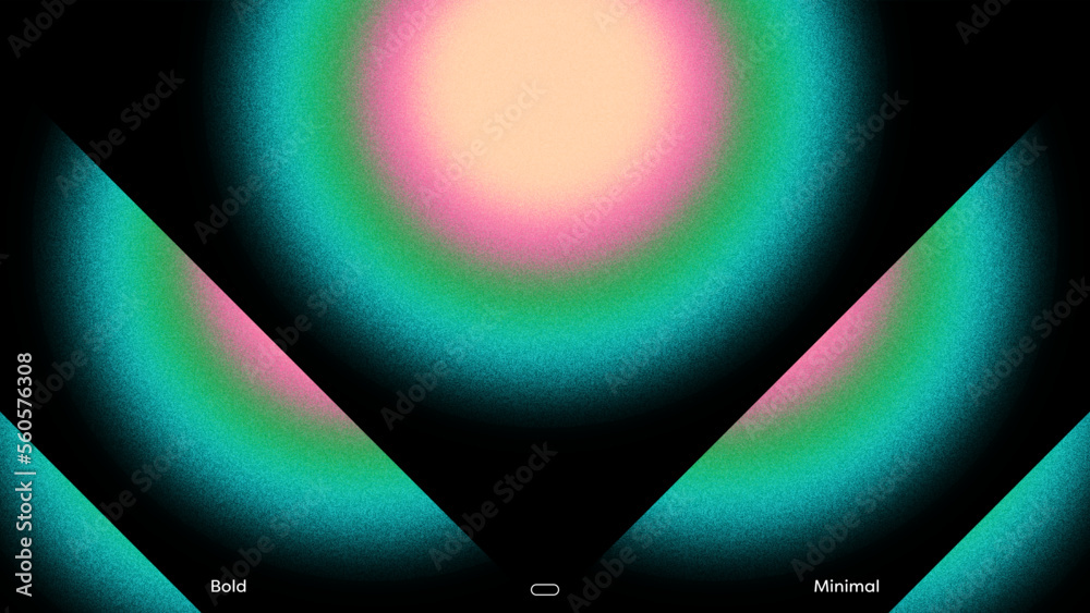Prismatica Minimalist Fuzzy Circle Gradient on Dark Background with ...
