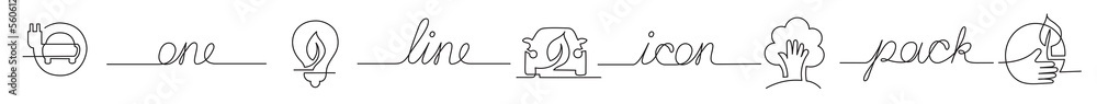 one line icon pack of electric cars - PNG image with transparent ...
